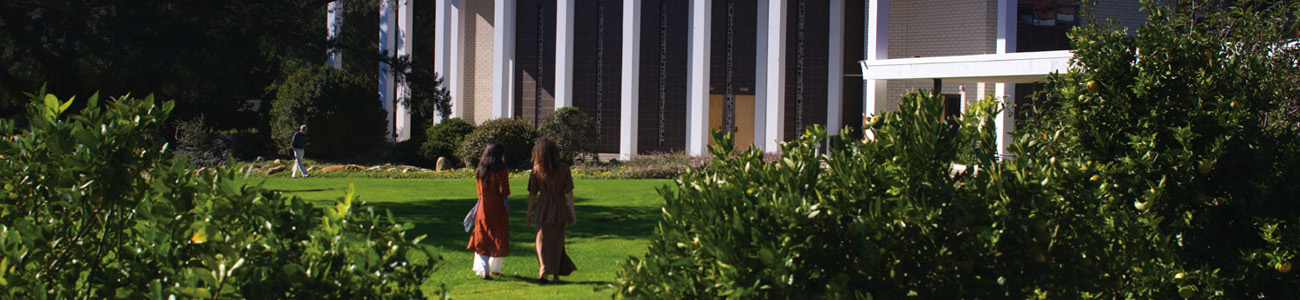 Students walking at Ladera Campus - Pacifica Graduate Institute
