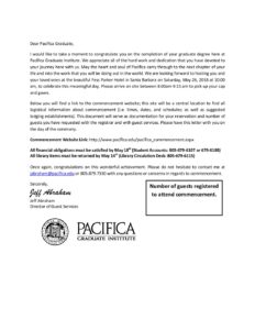 Letter_to_Graduates_Commencement_2018 - Pacifica Graduate Institute