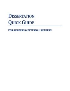 Dissertation Quick Guide_Readers 2021-2022 - Pacifica Graduate Institute