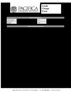 Grade Change Form - Pacifica Graduate Institute