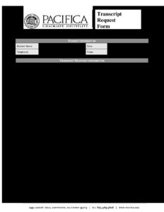 Transcript Request Form - Pacifica Graduate Institute
