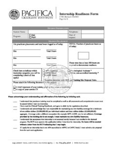Internship-Readiness-Form - Pacifica Graduate Institute